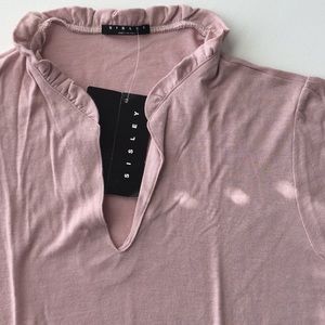Sisley | Tops | Sisley Long Sleeves Ruffled Top Tee | Poshmark